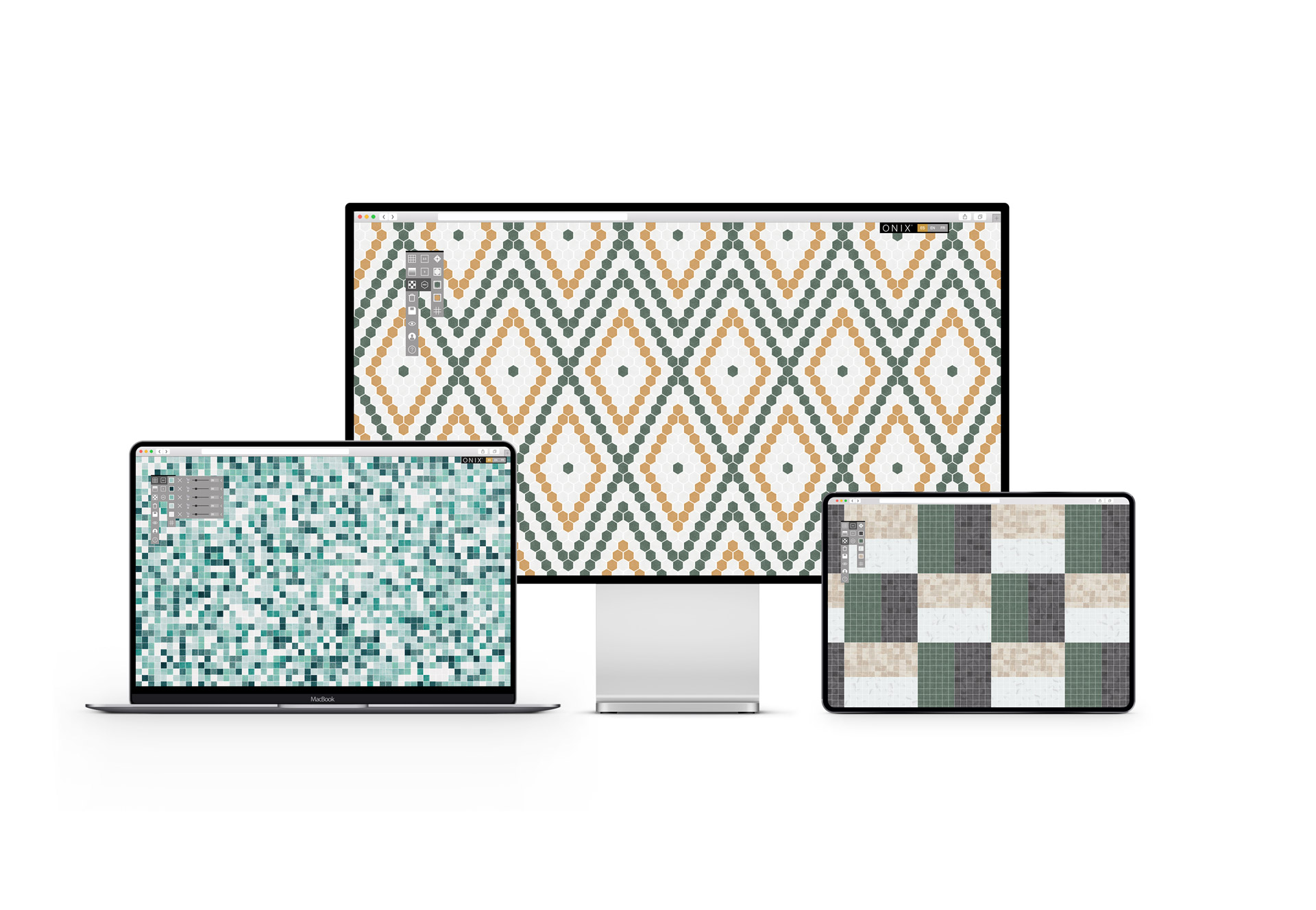 Glass mosaic tiles for architecture and design