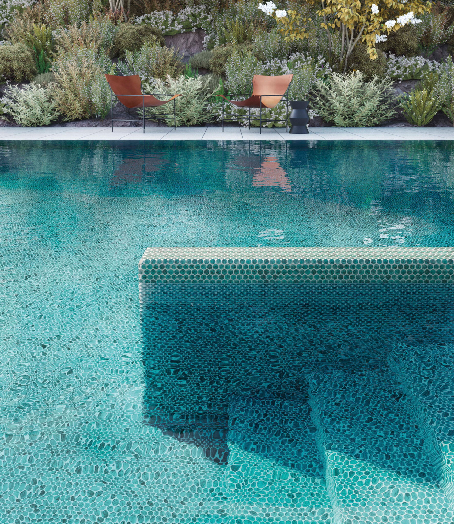Tropical Pools with Bali Stone Mosaic - ONIX