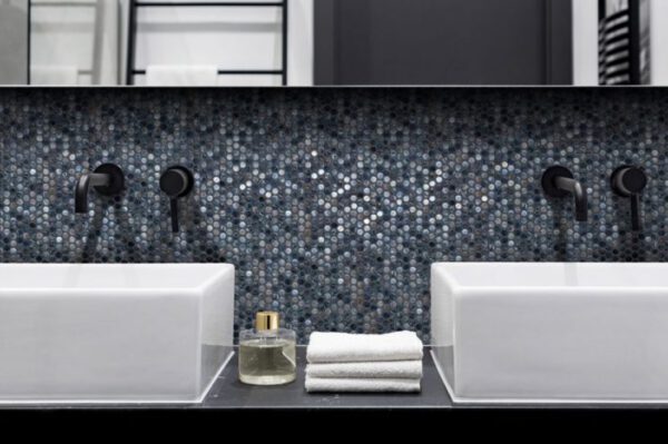 Penny Vanguard, the first round mosaic tile for pools and baths - ONIX