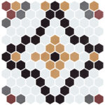Hex Pattern 18 - Glass Mosaic by ONIX.