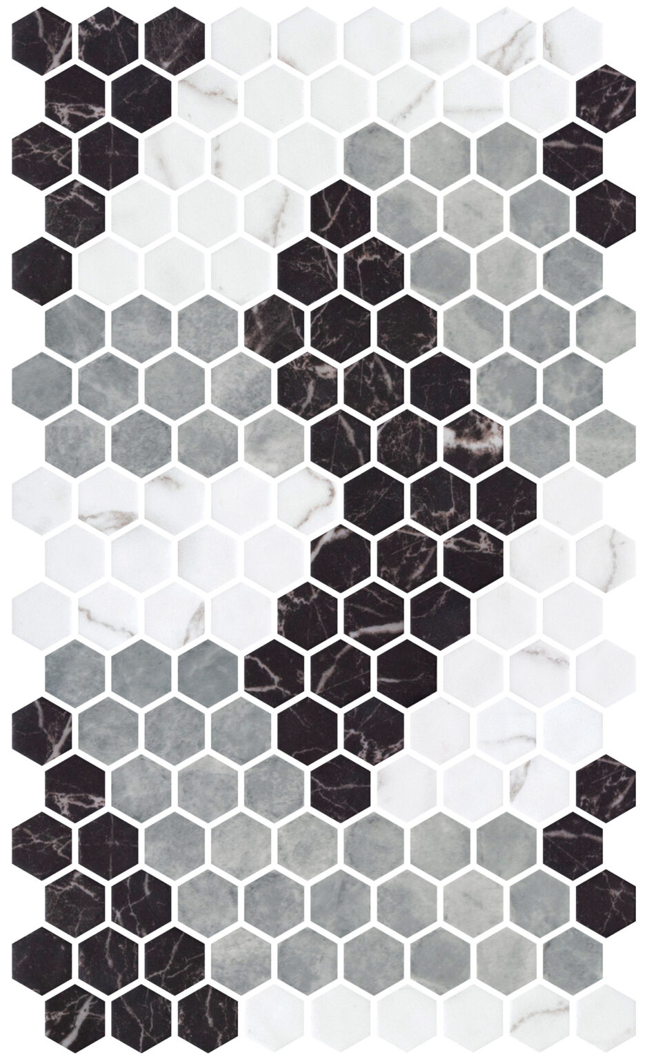 Hex Pattern 2 - Glass Mosaic by ONIX