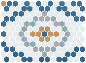 Hex Pattern 12 - Glass Mosaic by ONIX