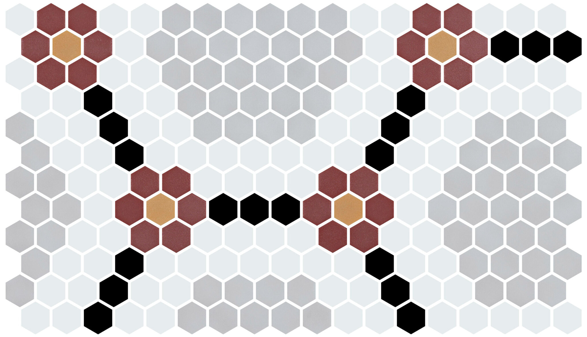 Hex Pattern 21 - Glass Mosaic by ONIX.