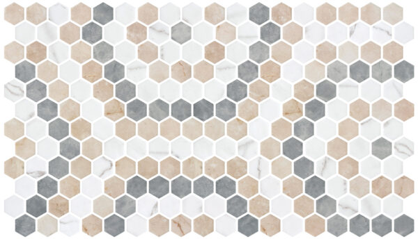 Hex Pattern 12 - Glass Mosaic by ONIX