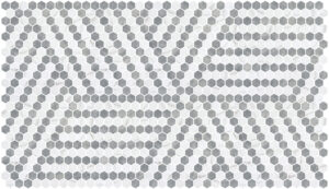 Hex Pattern 11 - Glass Mosaic by ONIX.