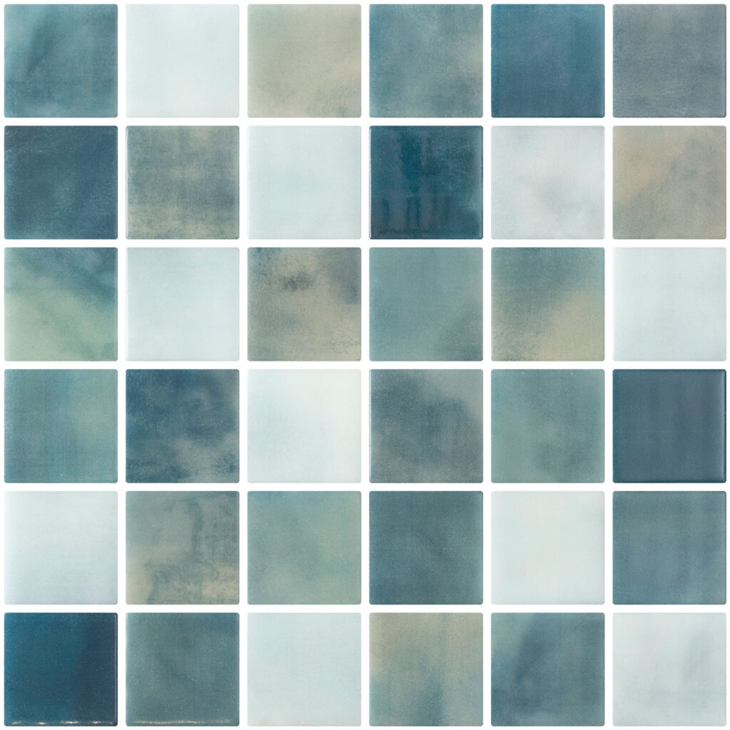 Penta Cotto - 50x50mm artisanal-looking mosaic tiles