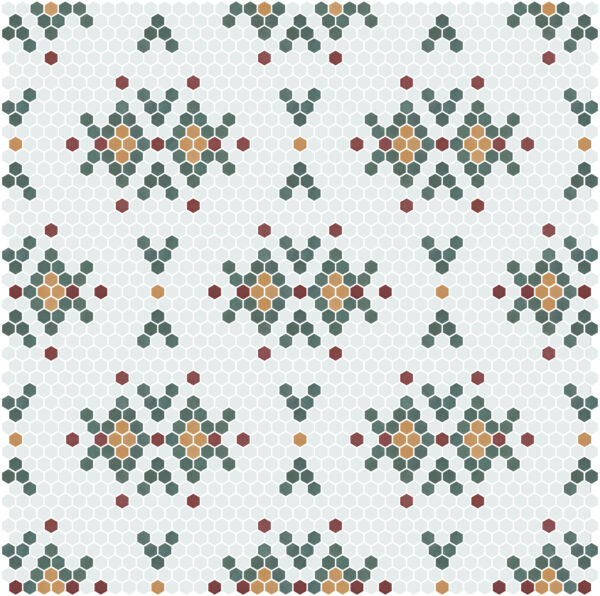 Hex Pattern 20 - Glass Mosaic by ONIX.