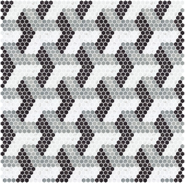Hex Pattern 21 - Glass Mosaic by ONIX.