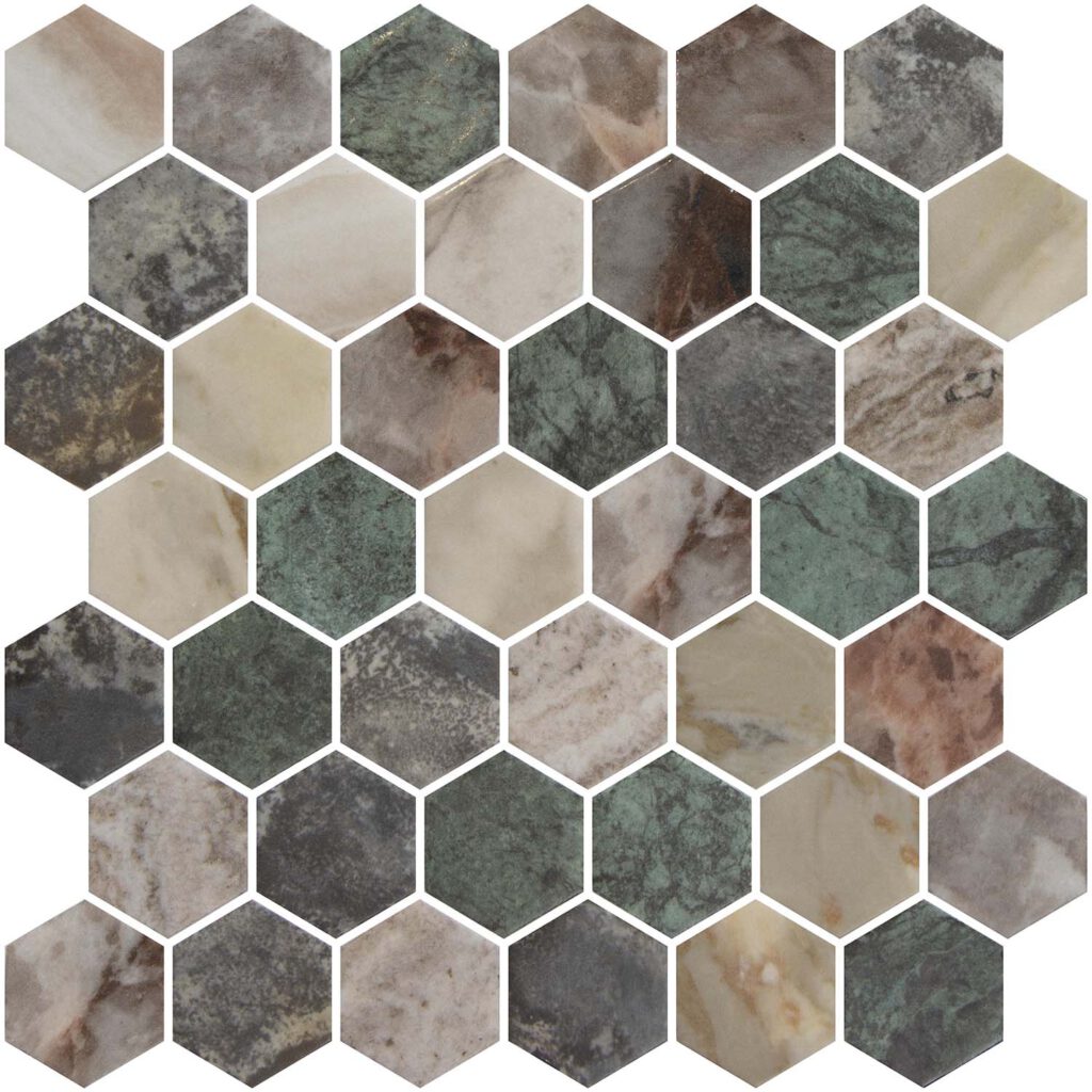 Hex Pattern 1 - Glass Mosaic by ONIX.