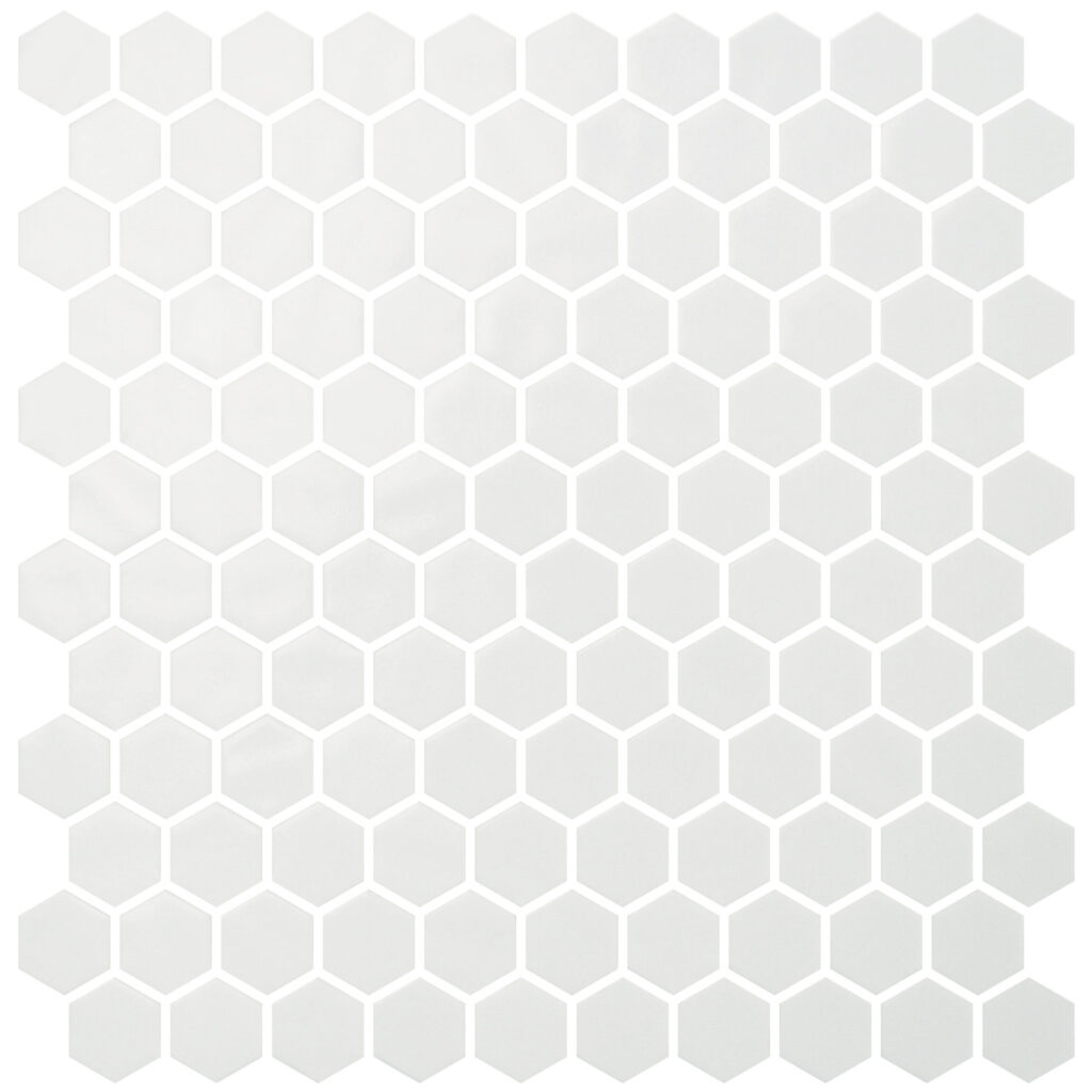 Hex Natureglass White Matte - Glass Mosaic by ONIX.
