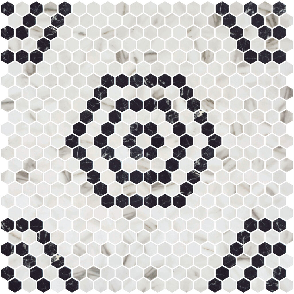 Hex Pattern 6 - Glass Mosaic by ONIX