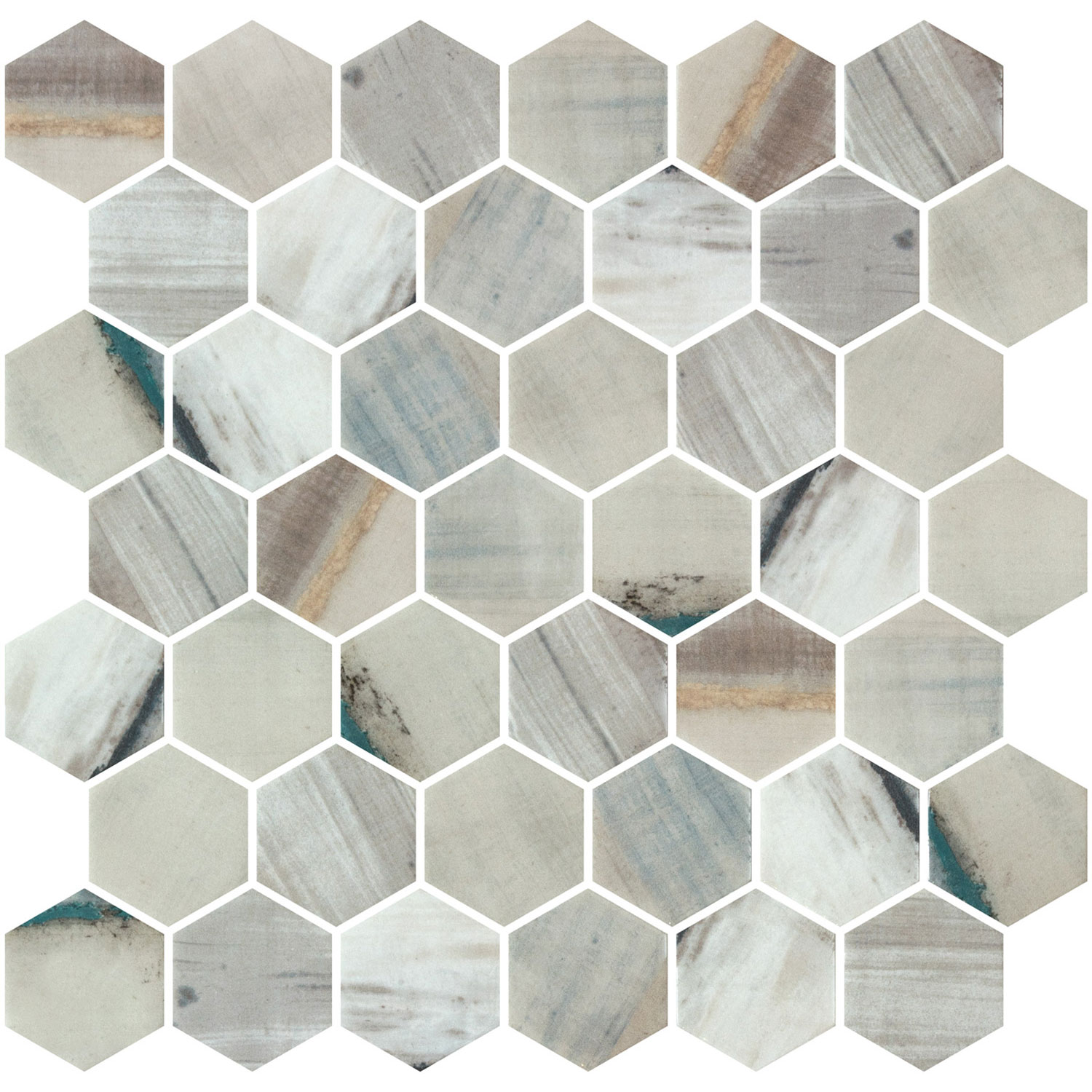Hex XL Nora - Glass Mosaic by ONIX.